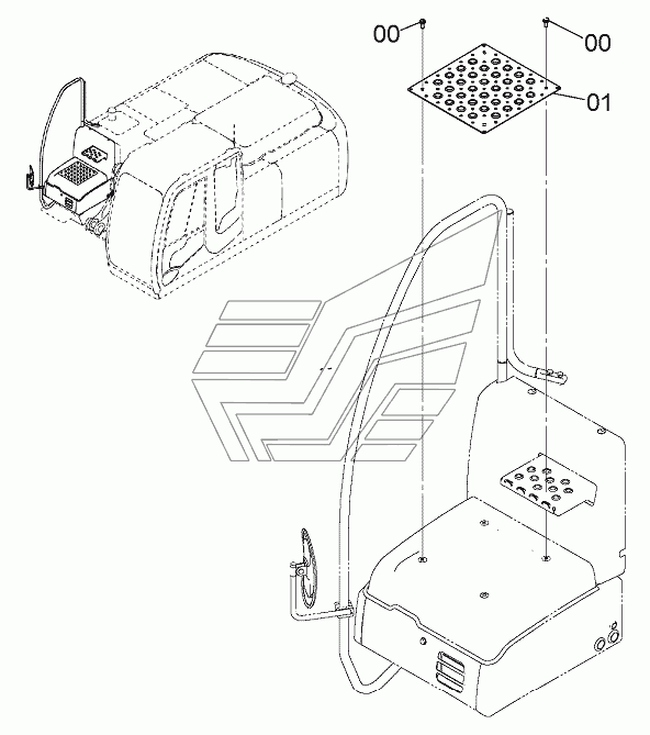 TOOL BOX COVER (ANTI SLIP) ZX-330-3 (Part № PIHH-I-3) (Чертеж № 184 ...