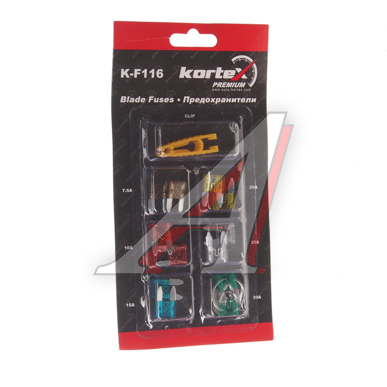 Предохранитель 7.5-30А флажковый MINI комплект 12шт. KORTEX - KF116 ...