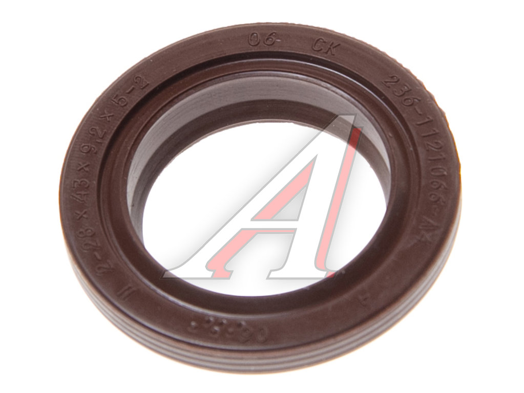 Сальник ЯМЗ муфты опережения впрыска ТНВД 2.2-28х43х5х9.2 красный РТР ...