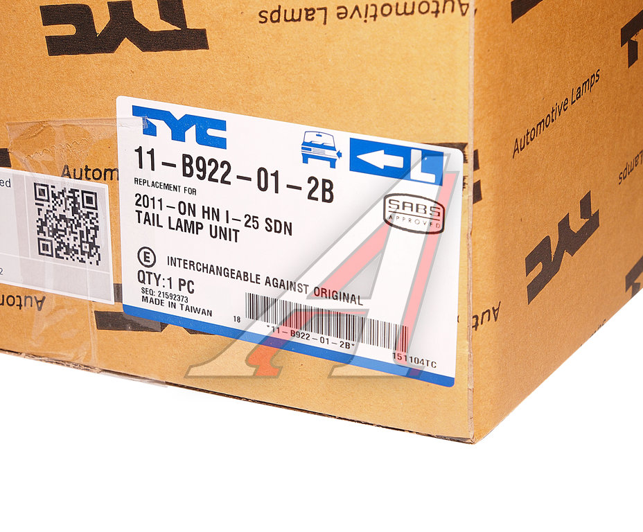 Фонарь задний HYUNDAI Solaris седан (11-) левый TYC - 11-B922-01-2B ...