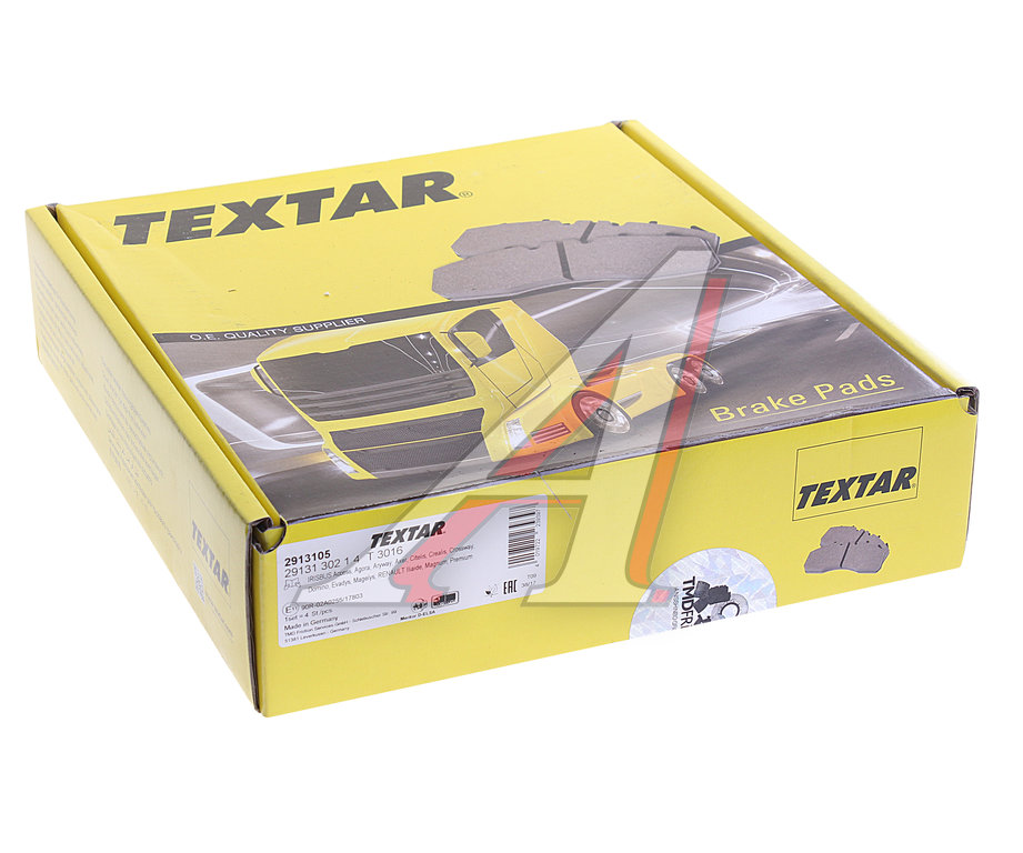 Колодки тормозные MAN TGA RENAULT Magnum передние/задние дисковые (250x118x30) (4шт.) TEXTAR ...