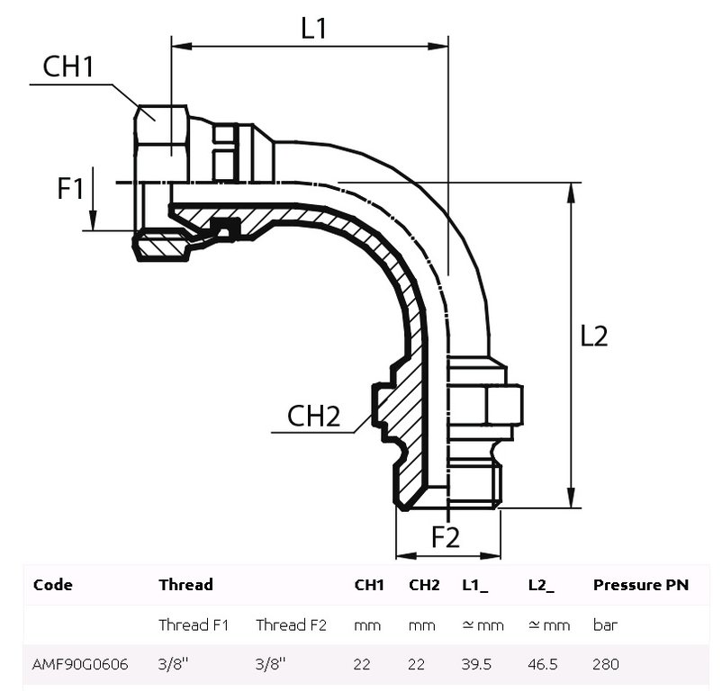 Переходник 90° BSP(Ш)3/8"-BSP(Г)3/8" VITILLO - AMF90G0606 VG - купить в ...