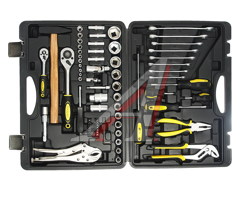 Набор инструментов 72 предмета слесарно-монтажный 1/4", 1/2" TOOL KIT ...