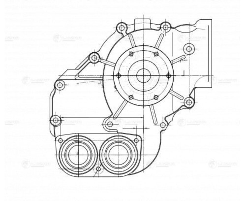 Насос водяной КАМАЗ-5490 MERCEDES Axor дв.OM457HLA LUZAR - LWP0790 - купить в АвтоАльянс, низкая ...