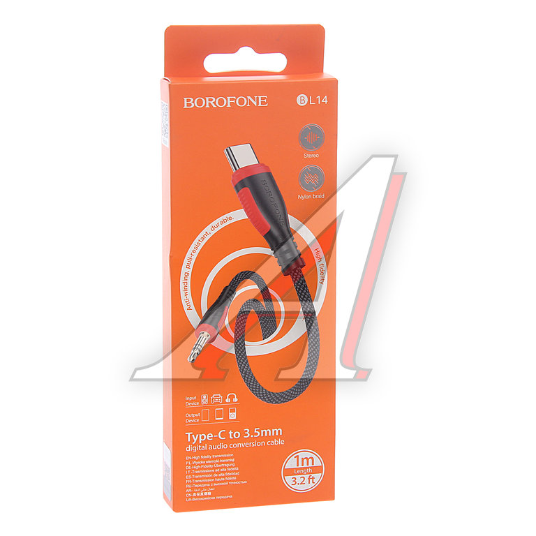 Переходник USB Type C на jack 3.5 BOROFONE - BL14 black - купить в АвтоАльянс, низкая цена на ...