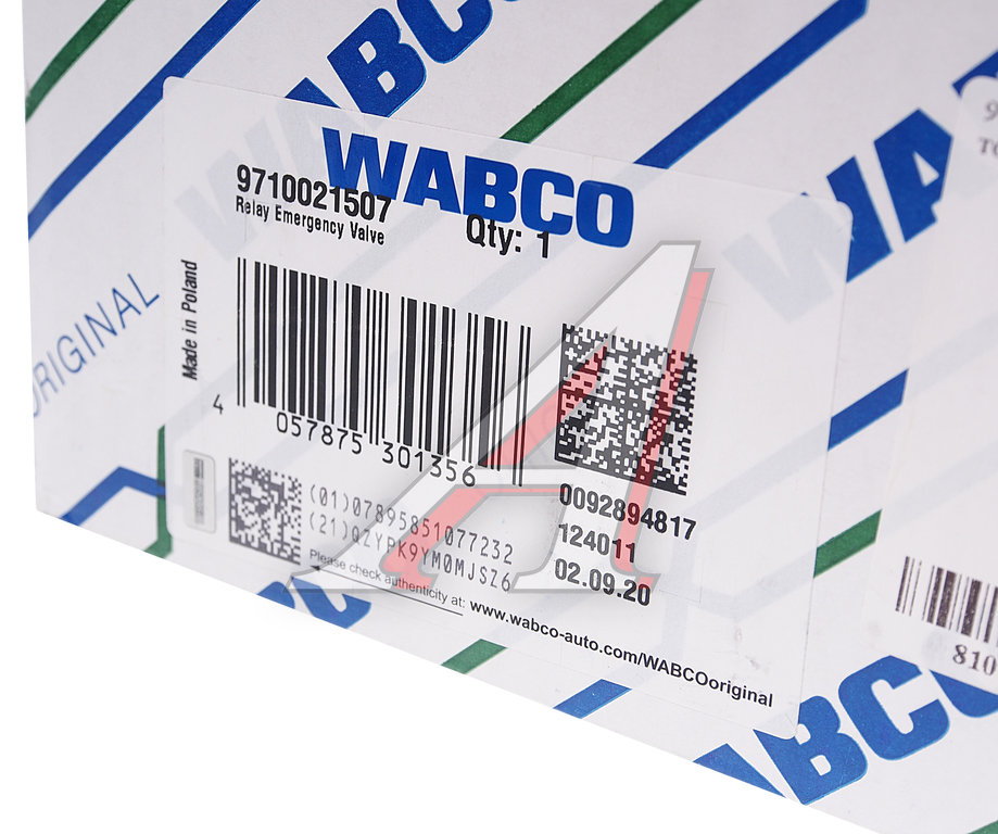 Кран BPW прицепа тормозной WABCO - 9710021500 - купить в АвтоАльянс ...