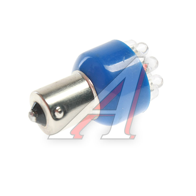 Лампа светодиодная 12V P21W BA15s 12 светодиодов Blue MEGAPOWER ...