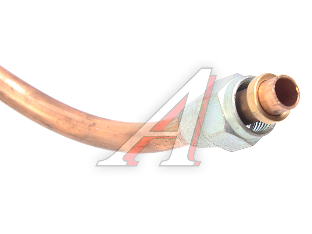 Трубка тормозная УРАЛ к клапану обрыва в сборе L=1650мм/d=10мм медь (АО ...