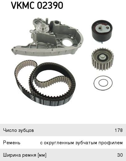 Комплект ГРМ FIAT Ducato IVECO Daily (02-) с насосом водяным SKF ...